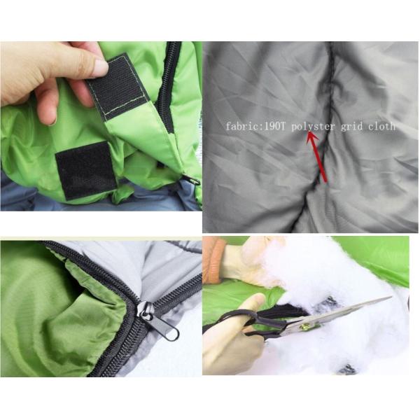 Quality Compact Green Mountain Sleeping Bags Lightweight Backpack Envelope Pouch for sale