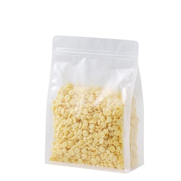 Quality Customizable Frosted Stand-Up Pouch square bottom Bag For Food Packaging for sale