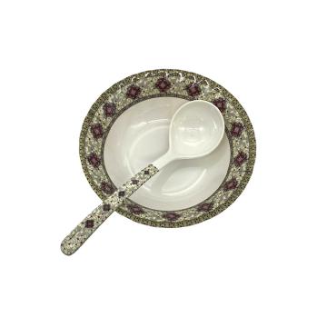 Camping Outdoor Melamine Soup Bowl Imitation Porcelain Durable
