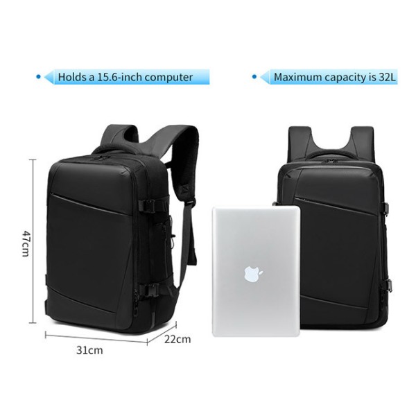 Quality Waterproof Multifunction 32L 15.6 In Expandable Laptop Backpack With USB for sale