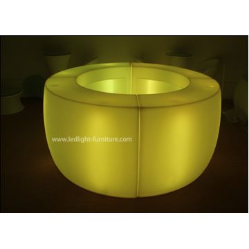 Quality 4 Piece Section Small LED Round Bar Counter Portable With RGB LED Module for sale