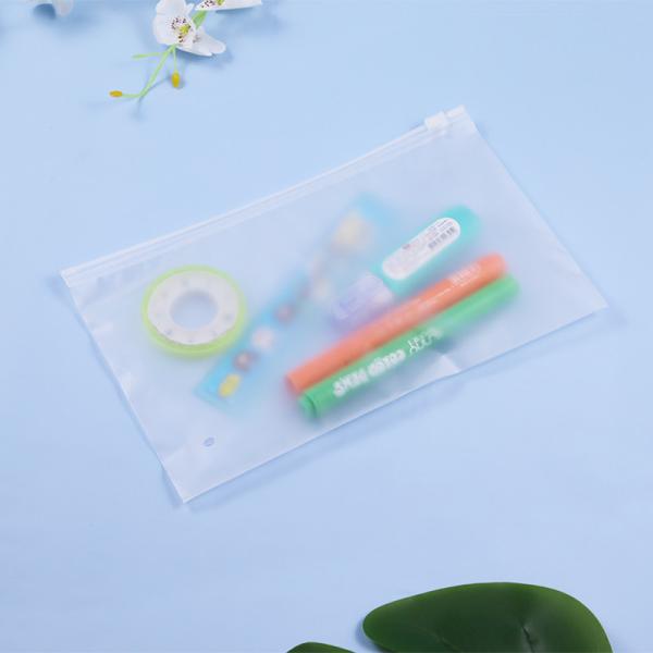 Quality 12 Wires Transparent / Matte Frosted Zipper Bags Custom Frosted Zip Lock Bags for sale
