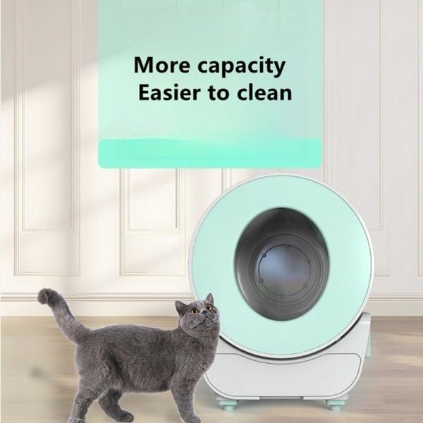 Quality Waterproof Self Cleaning Automatic Pet Litter Boxes Dust Free Technology Voice for sale