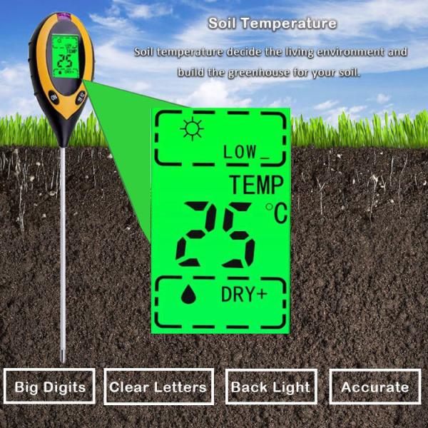 Quality Soil Light Test Range 0-2000 PH Meter Moisture Tester for Potted Plants Gardens for sale