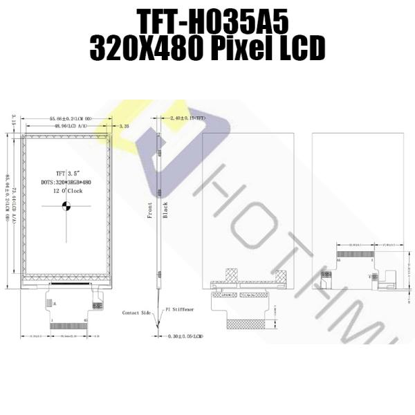 Quality 3.5 Inch 320x480 TFT LCD Display With ST7796S Controller for sale