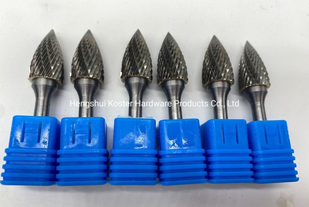 1/4 Shank Burrs Tool Bit 6mm 3mm Double Cut Carving Grinder Bit Engraving Tungsten Carbide Burr Set