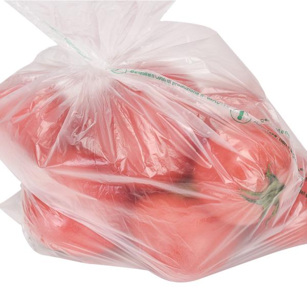 Quality Transparent HDPE Food Packaging Flat Bag On A Roll For Fruits Vegetable Bread for sale