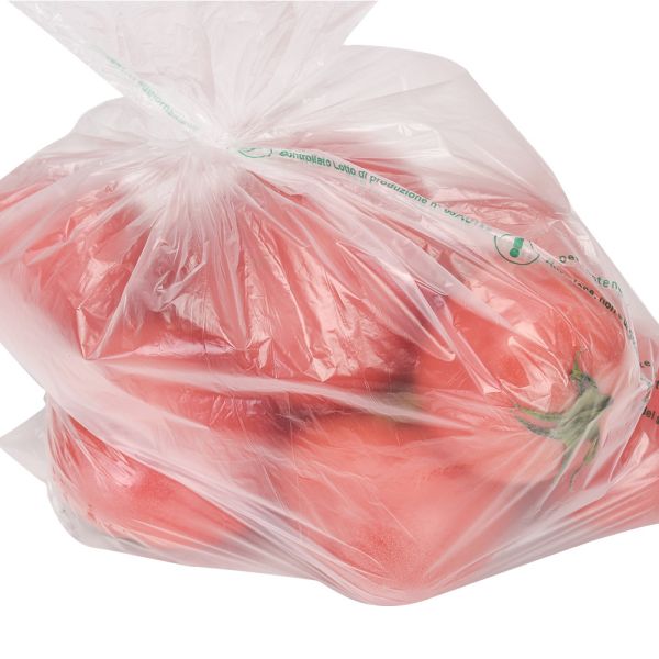 Quality Transparent HDPE Food Packaging Flat Bag On A Roll For Fruits Vegetable Bread Sample for sale
