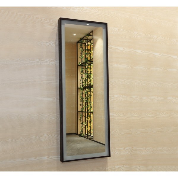 Quality Wooden Frame Full Length Illuminated Mirror Custom Adjustable Lighting for sale