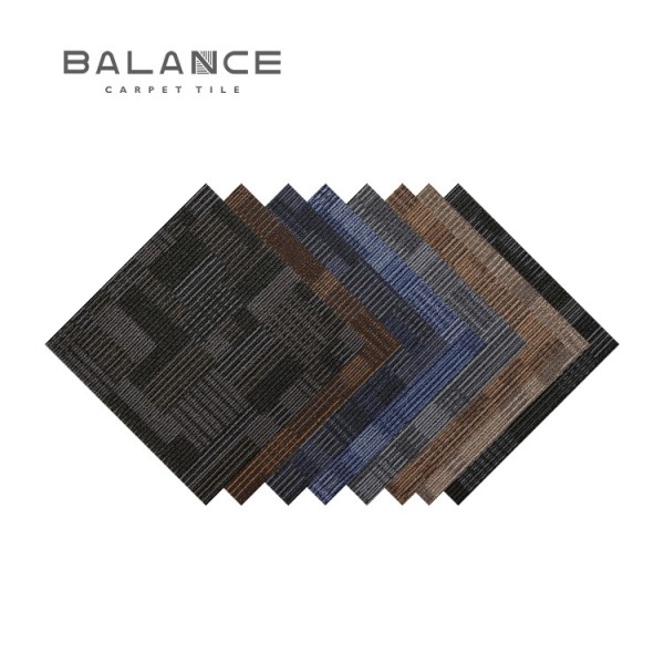 Quality 100% Solution Dyed Integrated Pattern Loop Pile Polypropylene Carpets Square Design for sale