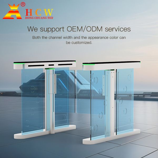 Quality HCW Slim Acrylic Side Cover High Speed Barrier Turnstile Gate For Access Control for sale