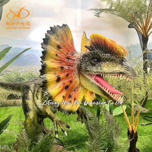 Quality Attractive Life Size Dilophosaurus Model for Theme Park And Mall for sale