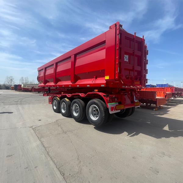 Quality Hydraulic Tipper Dumping Tipping End Dump Semi Trailers 120T Max Payload Air for sale