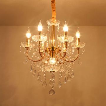 Quality 110V Bedroom Golden Iron Fancy 850*700mm Crystal Candle Chandelier for sale