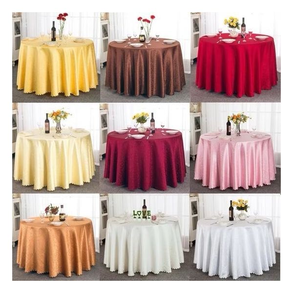 Quality 100% Polyester New Design Pure Color Table Cloth for sale