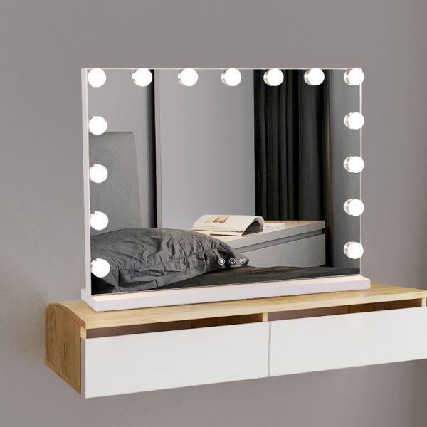 Quality LED Light Hollywood Mirror Countertop Makeup Vanity ODM for sale