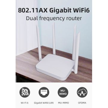 Quality AX1800 Gaming Streaming MU MIMO OFDMA WiFi 6 Router Dual Band Gigabit Wireless for sale