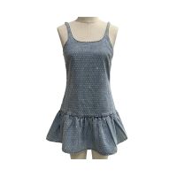 Quality Light Wash Denim Skirt With Sparkling Rhinestone Embellishments for sale