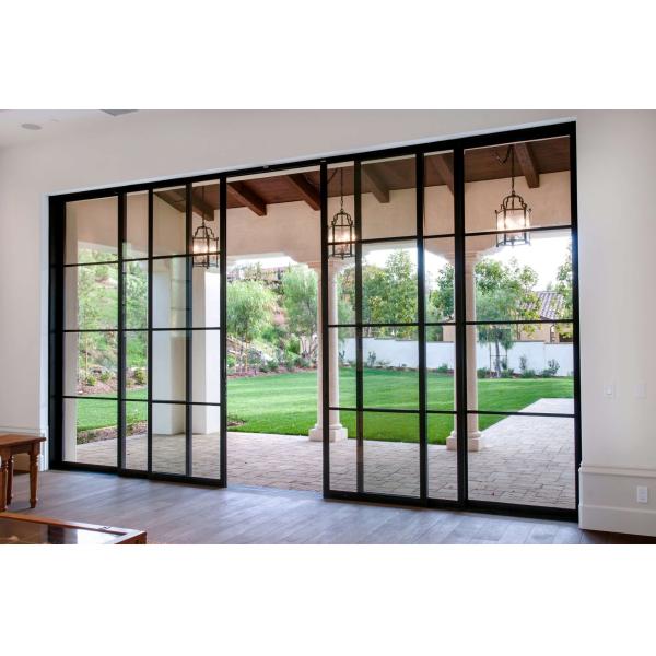 Quality Commercial Aluminum Sliding Door with Laminated Glass and Fluorocarbon Spraying for Anodized Finishes for sale