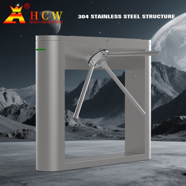 Quality HCW Security Tripod Turnstile Gate Access Control Face Recognition Turnstile for for sale