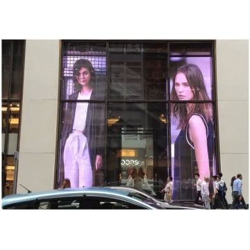 Quality P3.9-7.8 Curtain Wall Transparent Glass Led Display Screen 800*1500 Mm for sale