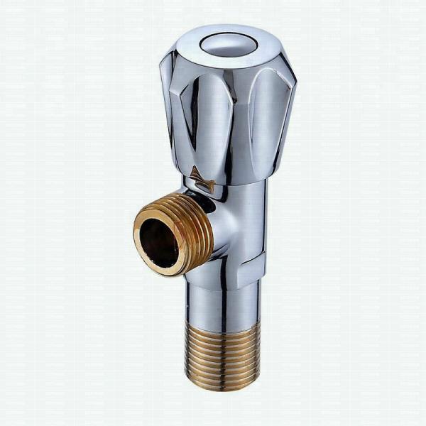 Quality 1/2-Inch Chromed Wall Mounted Toilet Water Stop 90 Degree Round Handle Quick for sale
