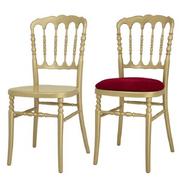 Quality Customized Gold Stackable Banquet Chairs Golden Reception Hall Chairs for sale