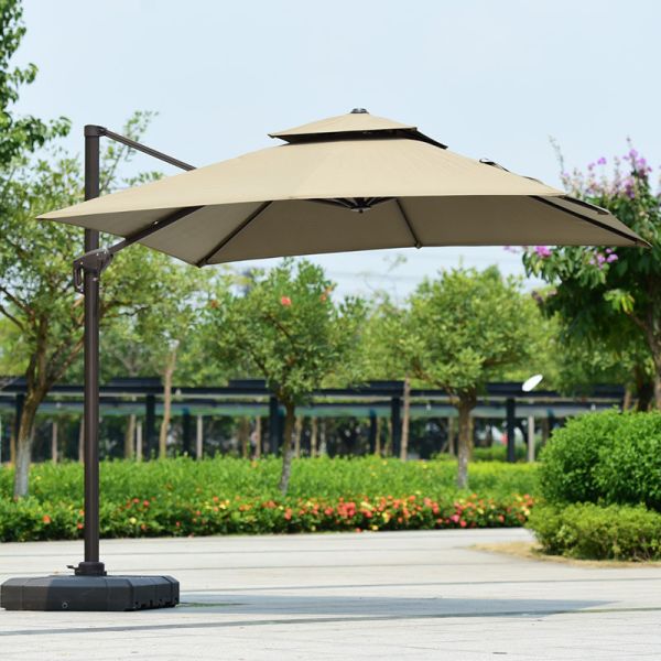 Quality Windproof Cantilever Picnic Umbrella 2023 Outdoor Patio Furniture for Garden Restaurant for sale