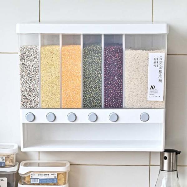 Quality Sealed Cereal Grain Food Airtight Storage Containers Wall Mounted for sale