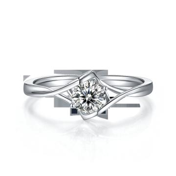 Quality Women 3 Carat Natural Moissanite Ring Gemstone Wedding Promise Engagement for sale