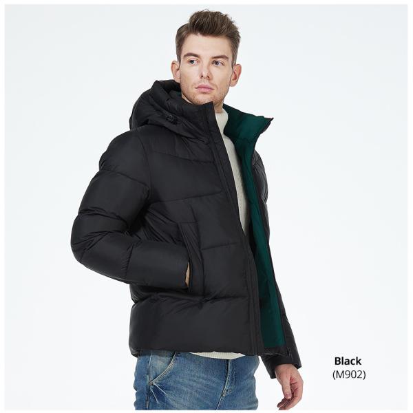 Quality Simple Atmospheric Short Padded Jacket Men'S Down Parka Hit Color Short Coat for sale