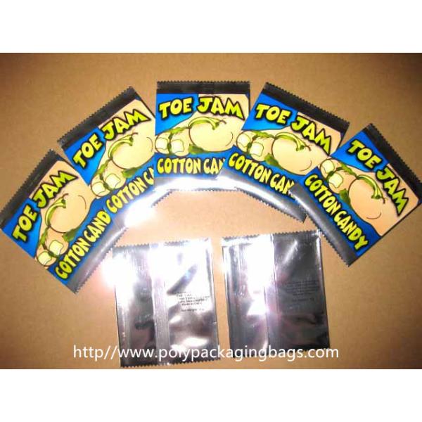 Quality Chocolate / Cotton Candy Packaging Aluminium Foil Bag Middle Sealed for sale