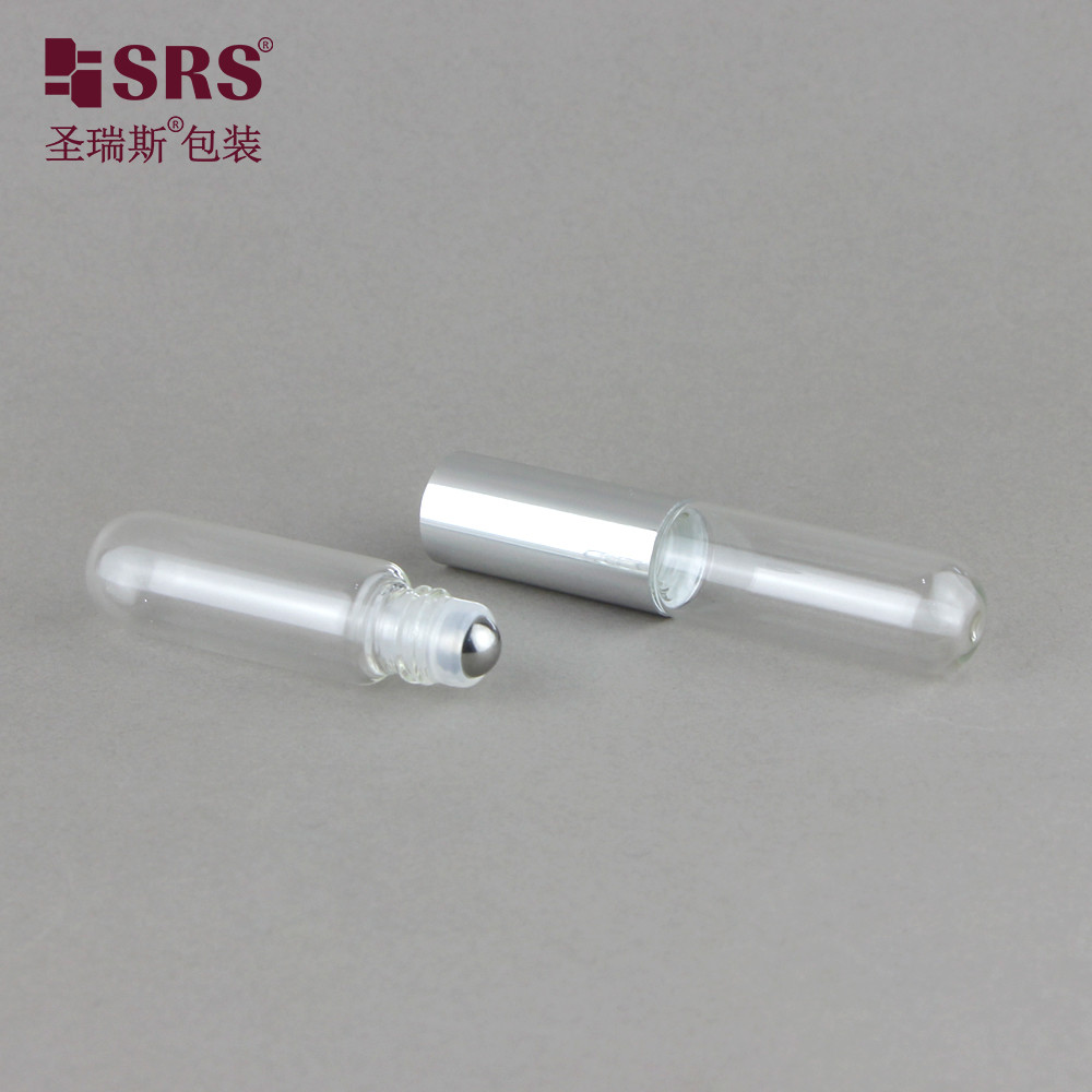 Quality SGB2-5ml+5ml Transparent Cute Empty Perfume Essential Oil Roller Steel Ball for sale