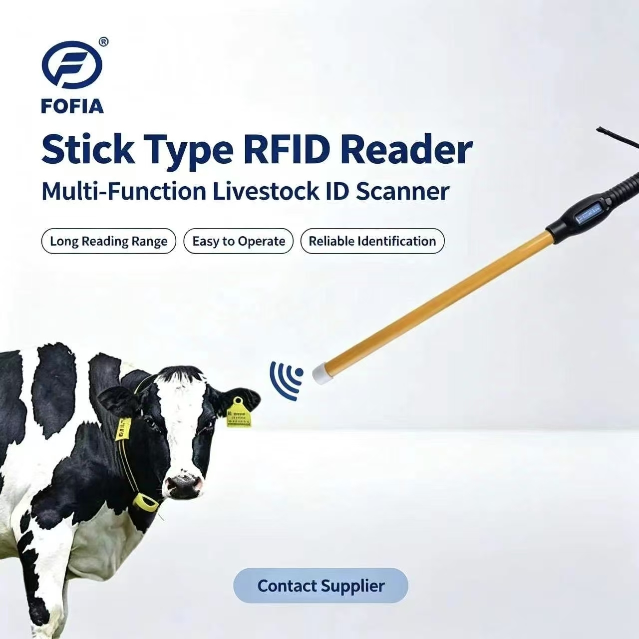 Quality Waterproof PT280 RFID Reader 134.2kHz PVC Plastic NLIS Australia ICAR Approved Cattle ID USB ISO 11784/5 Wiegand RS232 for sale