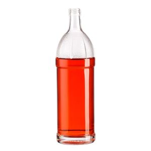 Quality Wine Bottle 1L Clear Glass Bottle With Aluminum Cap Customized Logo for sale