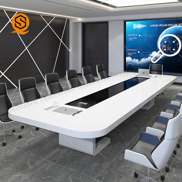 Quality Rectangular Executive Conference Room Tables Solid Surface Free Design for sale