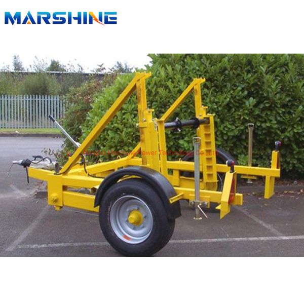 Quality Steel Wire Drum Single Hydraulic Cable Reel Trailer Self Loading OEM for sale