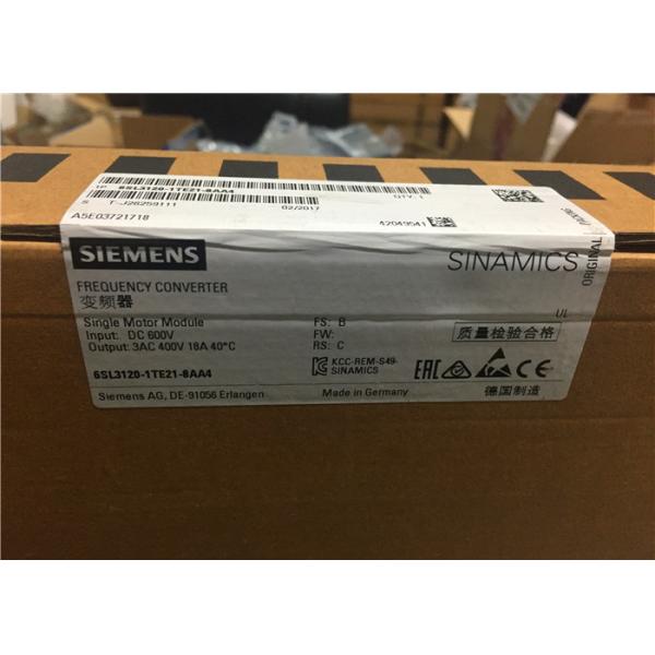 Quality Siemens 6SL3120-1TE21-8AA4 Variable Frequency Inverter SINAMICS S120 for sale