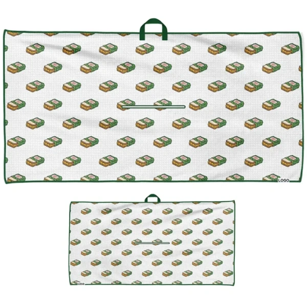 Quality Wholesale Beautiful Printed Microfiber Waffle Golf Towel With Custom Logo for sale