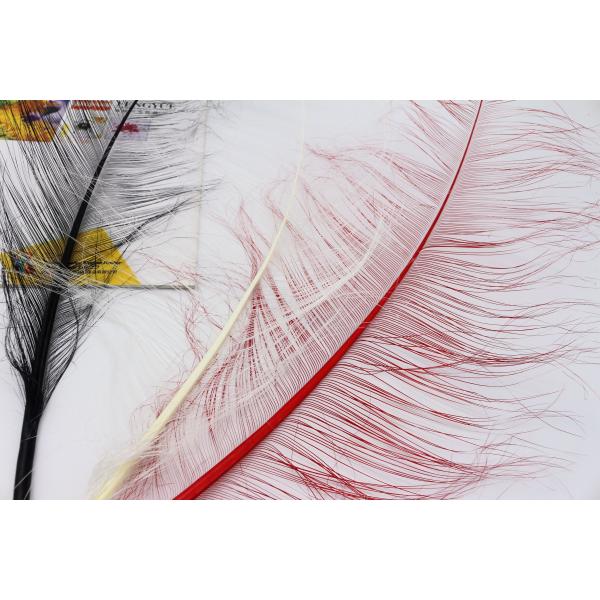 Quality Handmade Multi Colored Millinery Feather Burnt Ostrich Plumes Feather 50-55cm for sale