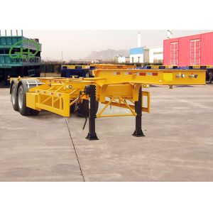 Quality 35T Payload 30ft 2 Axle Gooseneck Chemical Tank Container Skeleton Semi Trailer for sale