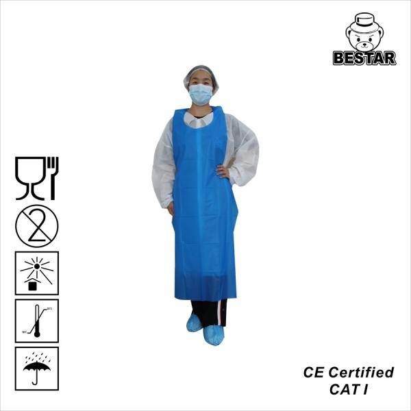 Quality Custom XXL Blue TPE Full Sleeve Disposable Apron For Food Processing for sale