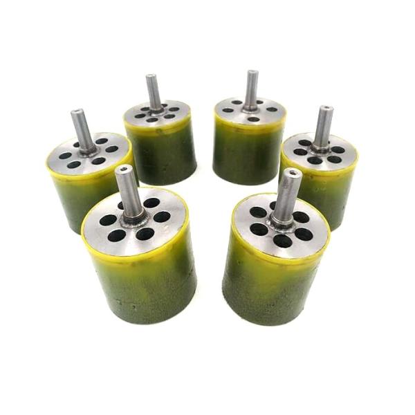 Quality Polyflex Encapsulated Rubber Cup Brush Bonded 63mm For Cleaning Hot Welds for sale