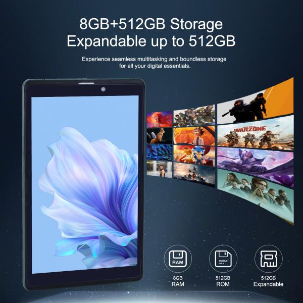 Quality C idea 8 Inch Android Tablet PC With Android 12 OS Quad Core CPU 8GB RAM 512GB for sale
