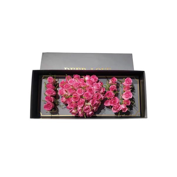Quality CMYK Rectangular Cardboard Flower Box With Liners And Foams for sale