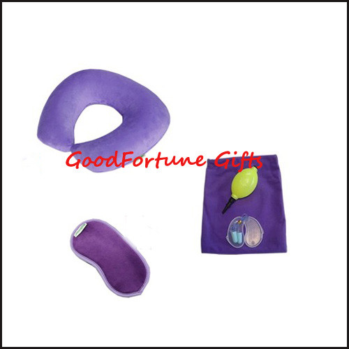 Quality flight travel 3pcs set pillow with memory foam for ultimate comfort with eyeshade for sale