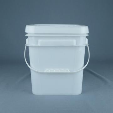 Quality Food Safe 10 Litre Square Plastic Buckets With Handles Customized Color for sale