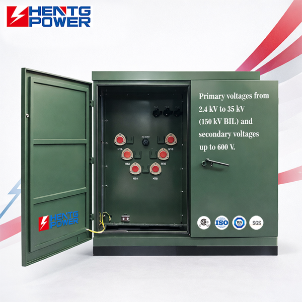Quality HENTG POWER 3000kVA 34.5kV to 480V Liquid-Filled Pad Mounted Transformer for Industrial Power Distribution for sale