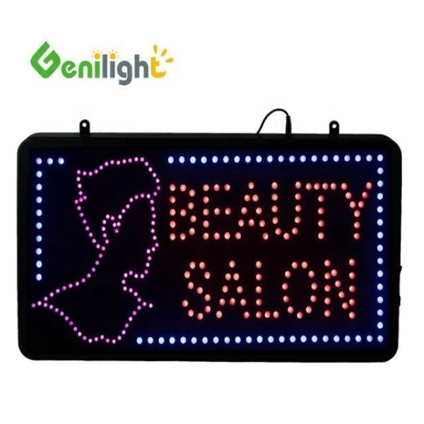 Quality Genilight Indoor LED Beauty Salon Sign Power Saving Chasing and Moving Function 56*33cm for sale