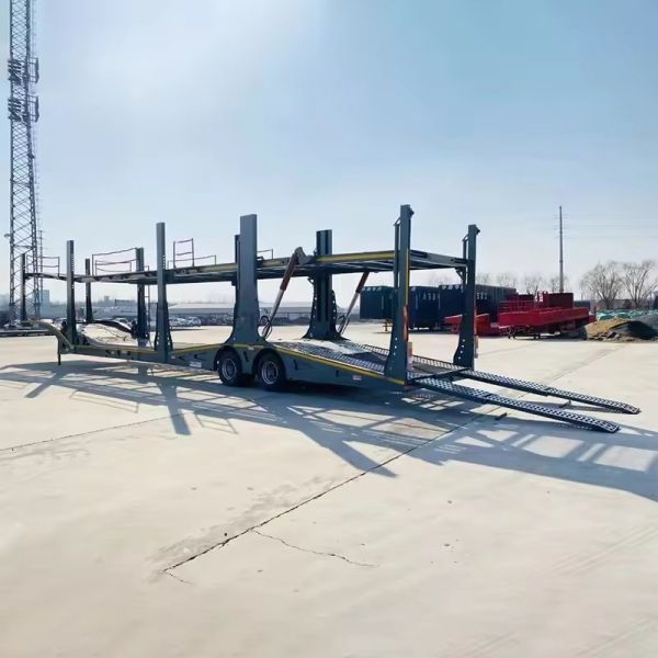 Quality Double Deck Hydraulic Lifting Semi Trailer for 6/8/10 Cars Transportation for sale